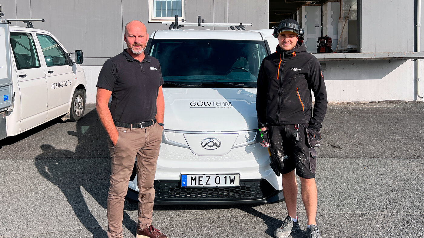 Golvteam kör eldrivna Maxus transportbilar - Nybergs Bil