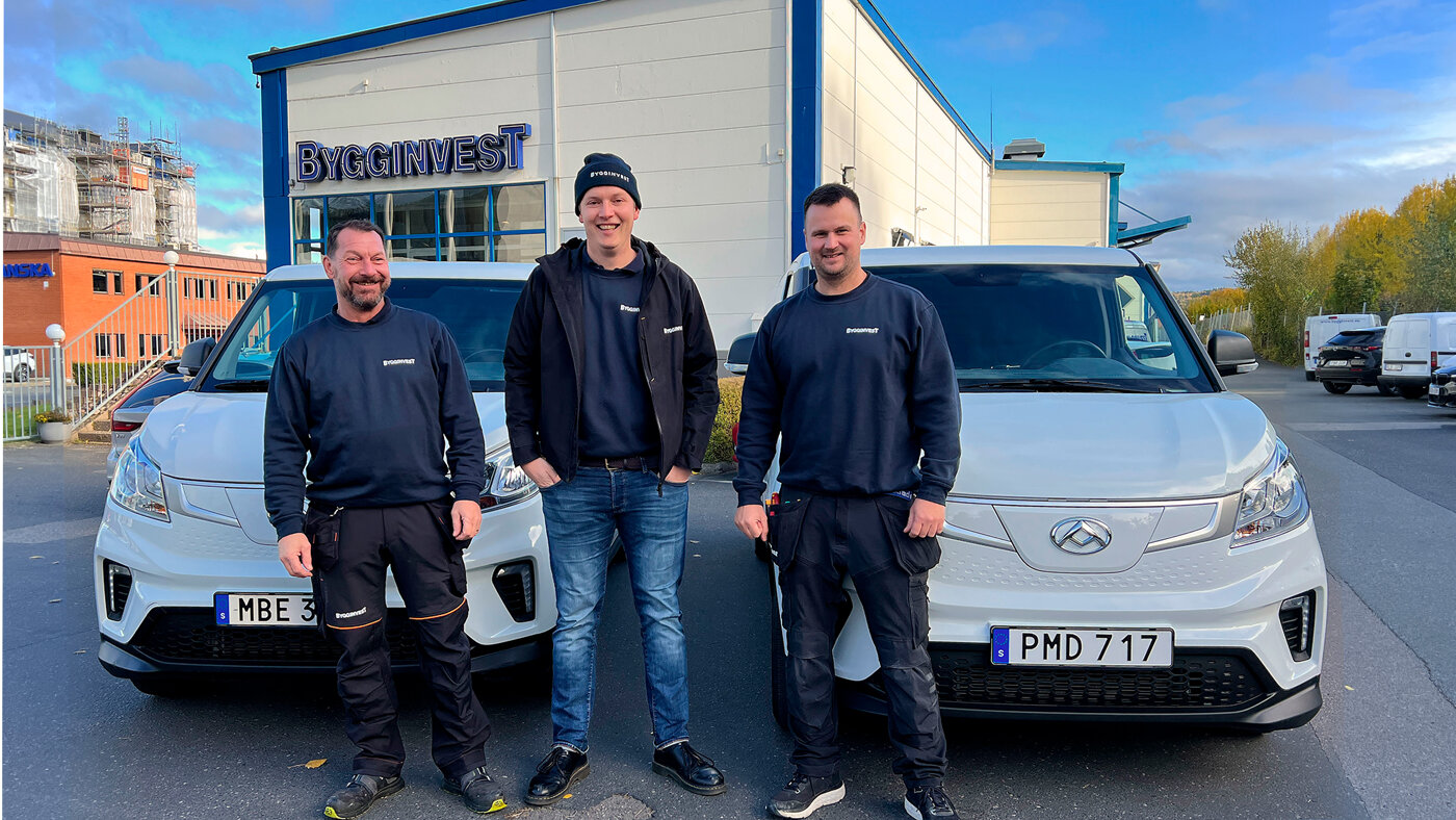 Bygginvest kör eldrivna transportbilar ifrån Maxus - Nybergs Bil